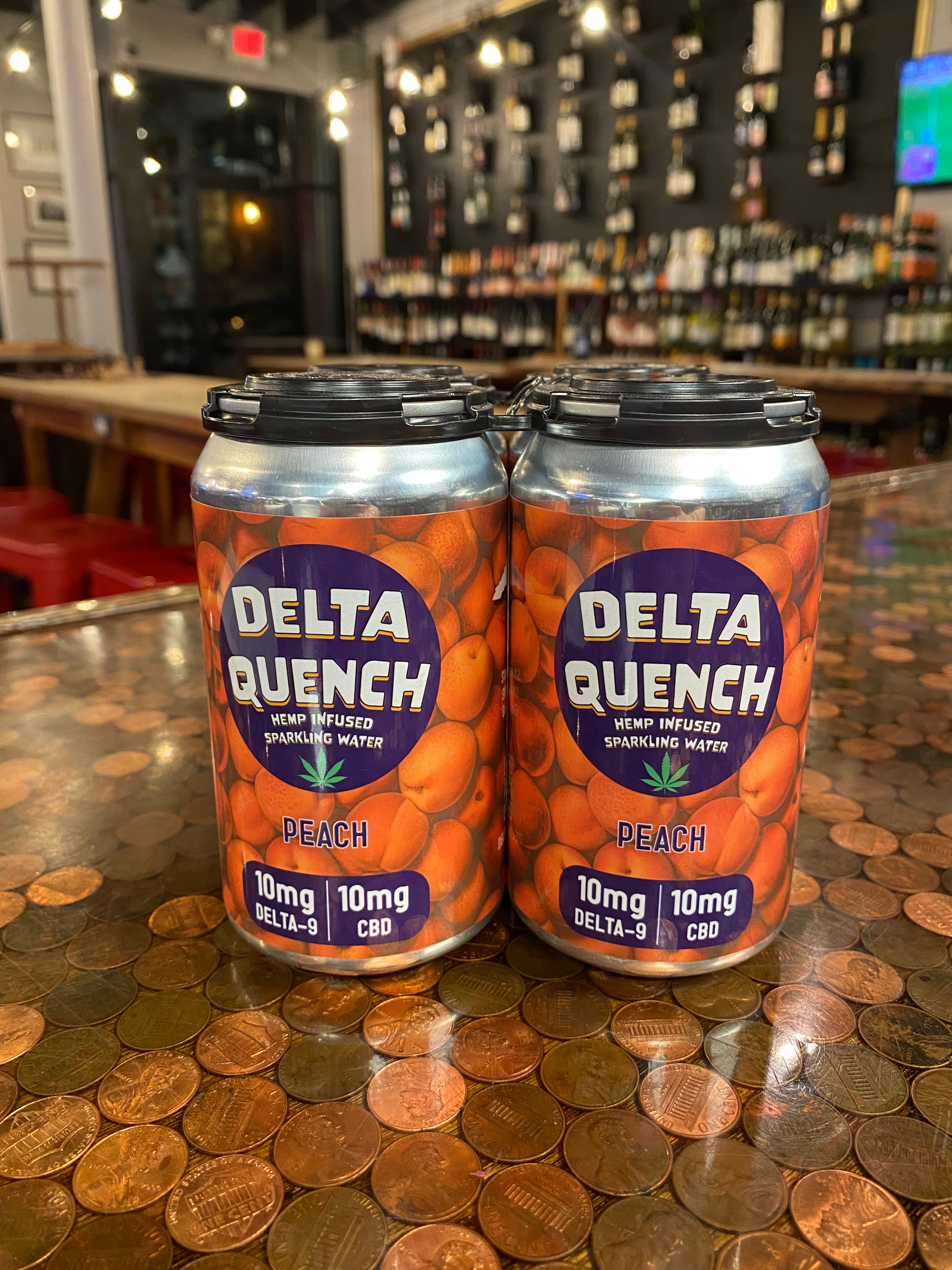 Gizmo Delta Quench Peach Infused Sparkling Water | Red Line Raleigh